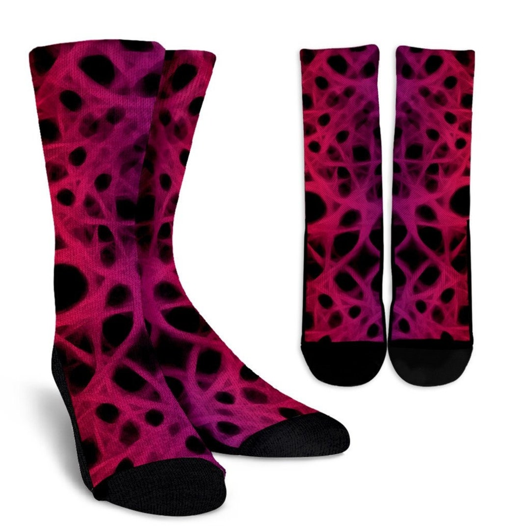 Trippy Dark Web Crew Socks Novelty Spiderweb Socks Fun - Etsy