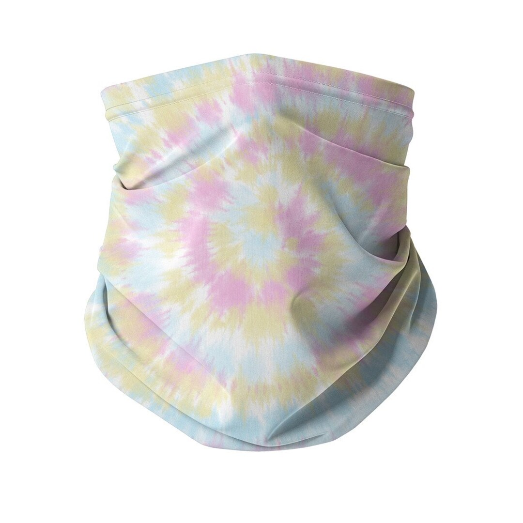 Pastel Tie Dye Spiral Neck Gaiter Filter Cute Aesthetic - Etsy