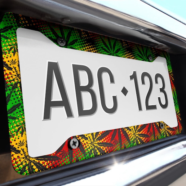 Black Rasta License Plate Frame - Etsy