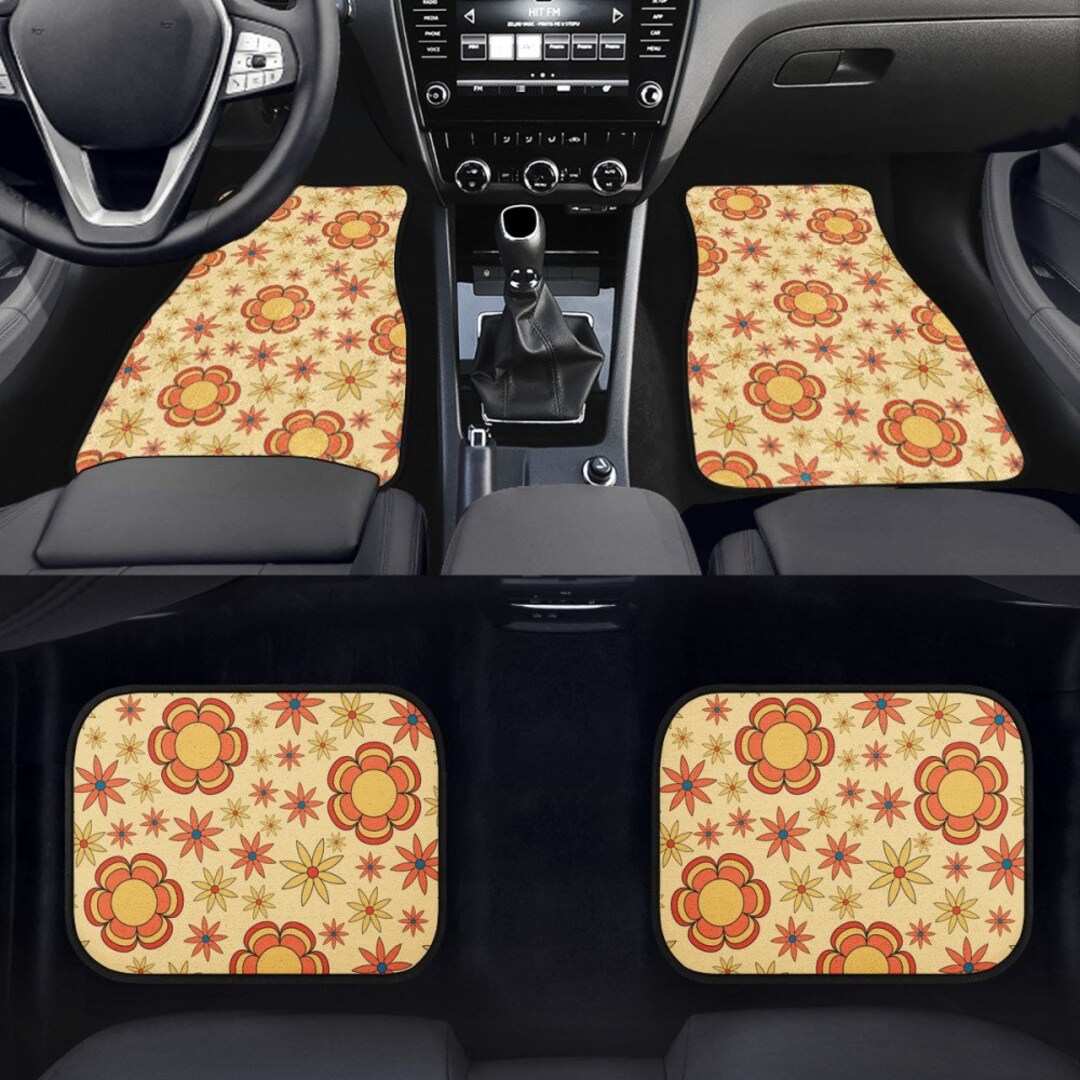 Groovy Victorian Floral Pattern Car Floor Mats Fun Hippie - Etsy