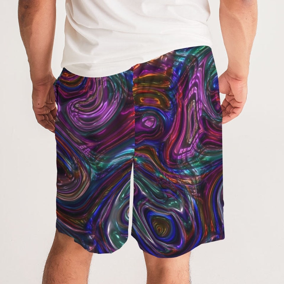 Magic Nights Men's Jogger Shorts - Nebula Cosmic Outer Space Rave ...