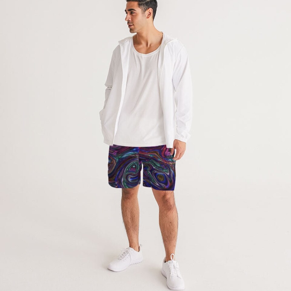 Magic Nights Men's Jogger Shorts - Nebula Cosmic Outer Space Rave ...