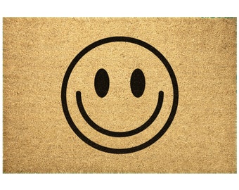 Smiley Face Mat - Etsy