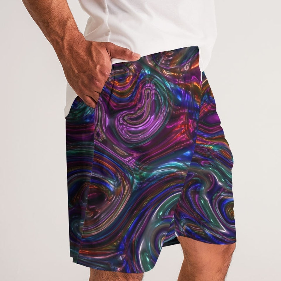 Magic Nights Men's Jogger Shorts - Nebula Cosmic Outer Space Rave ...