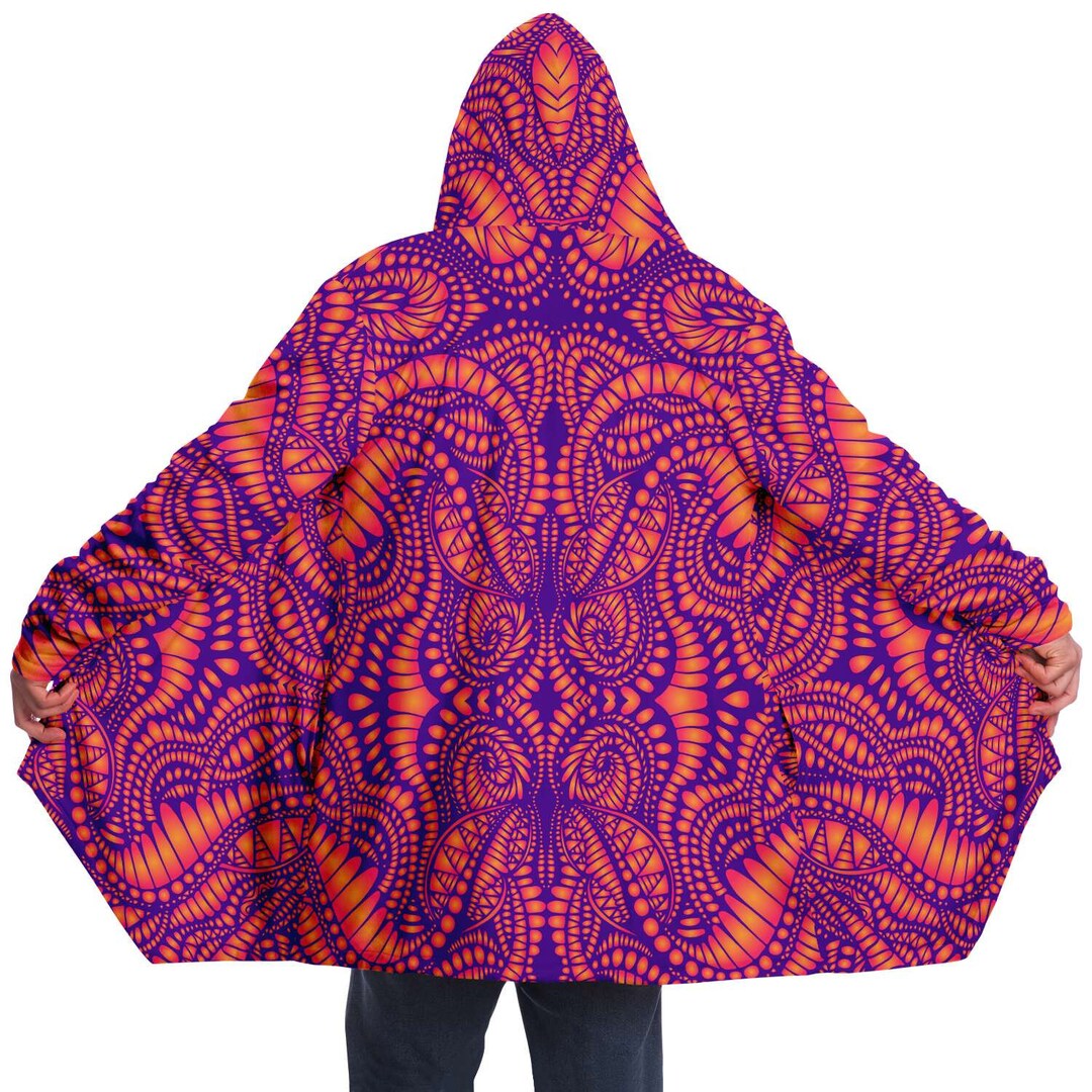 Trippy Trance Rave Cloak Rad Festival Robe, Psychedelic Mandala, EDM ...