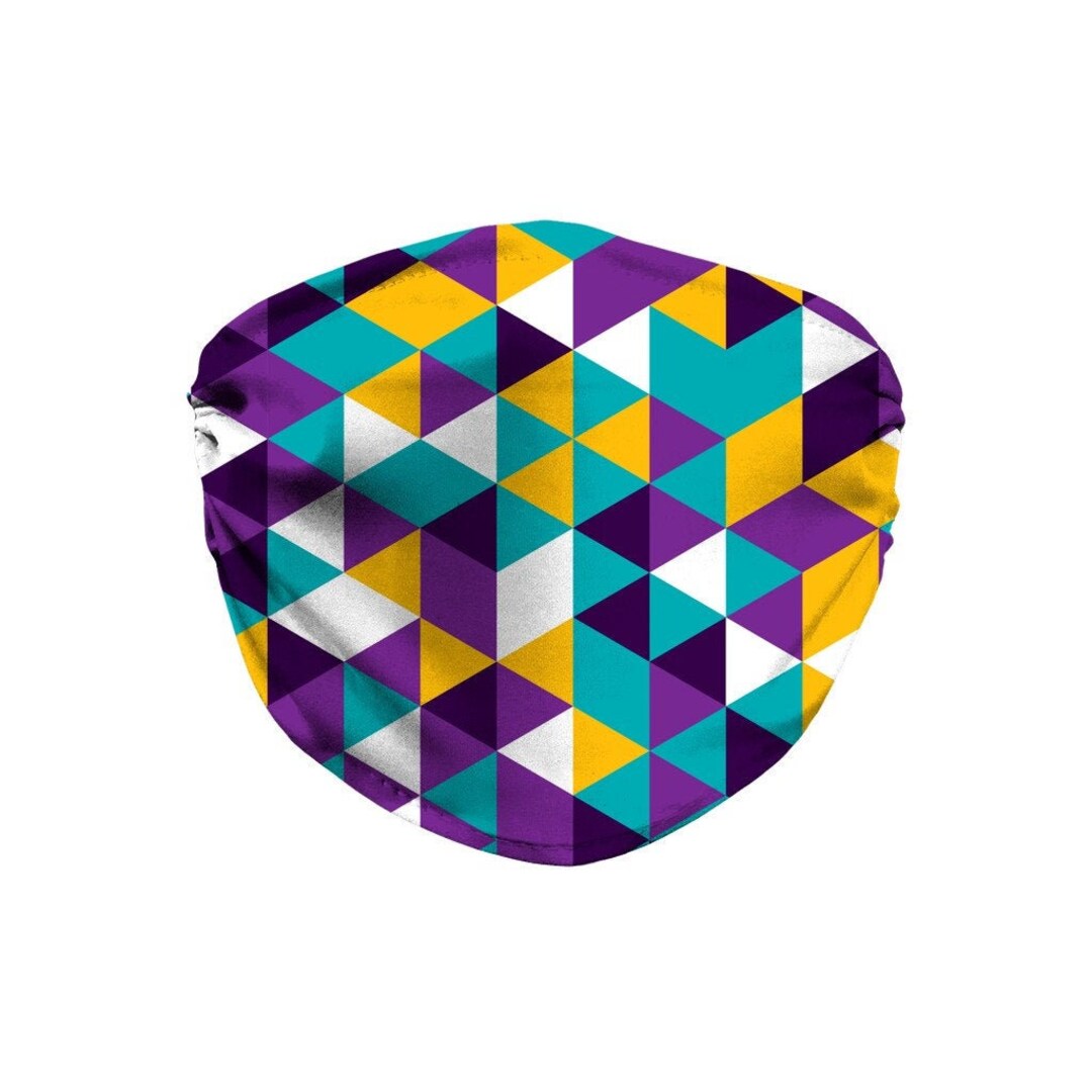 Geometric Triangle Face Mask Filter Colorful Polygon - Etsy