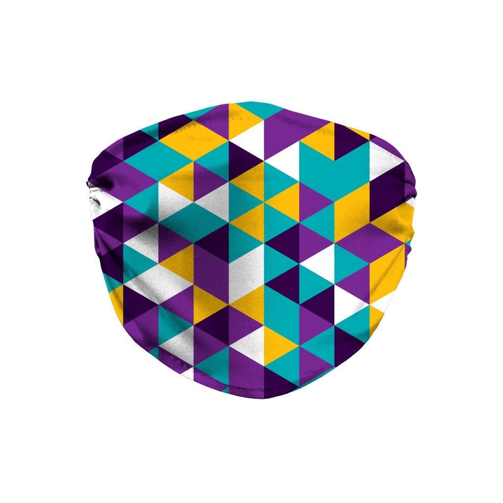 Geometric Triangle Face Mask Filter Colorful Polygon | Etsy