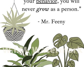 Mr. Feeny Quotes Boy Meets World Print Mr Feeny Digital - Etsy