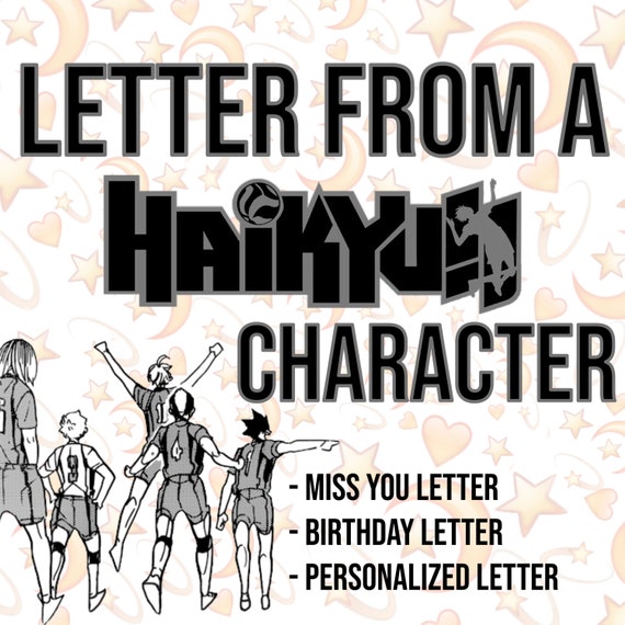 Letter From a Haikyuu Character - Etsy