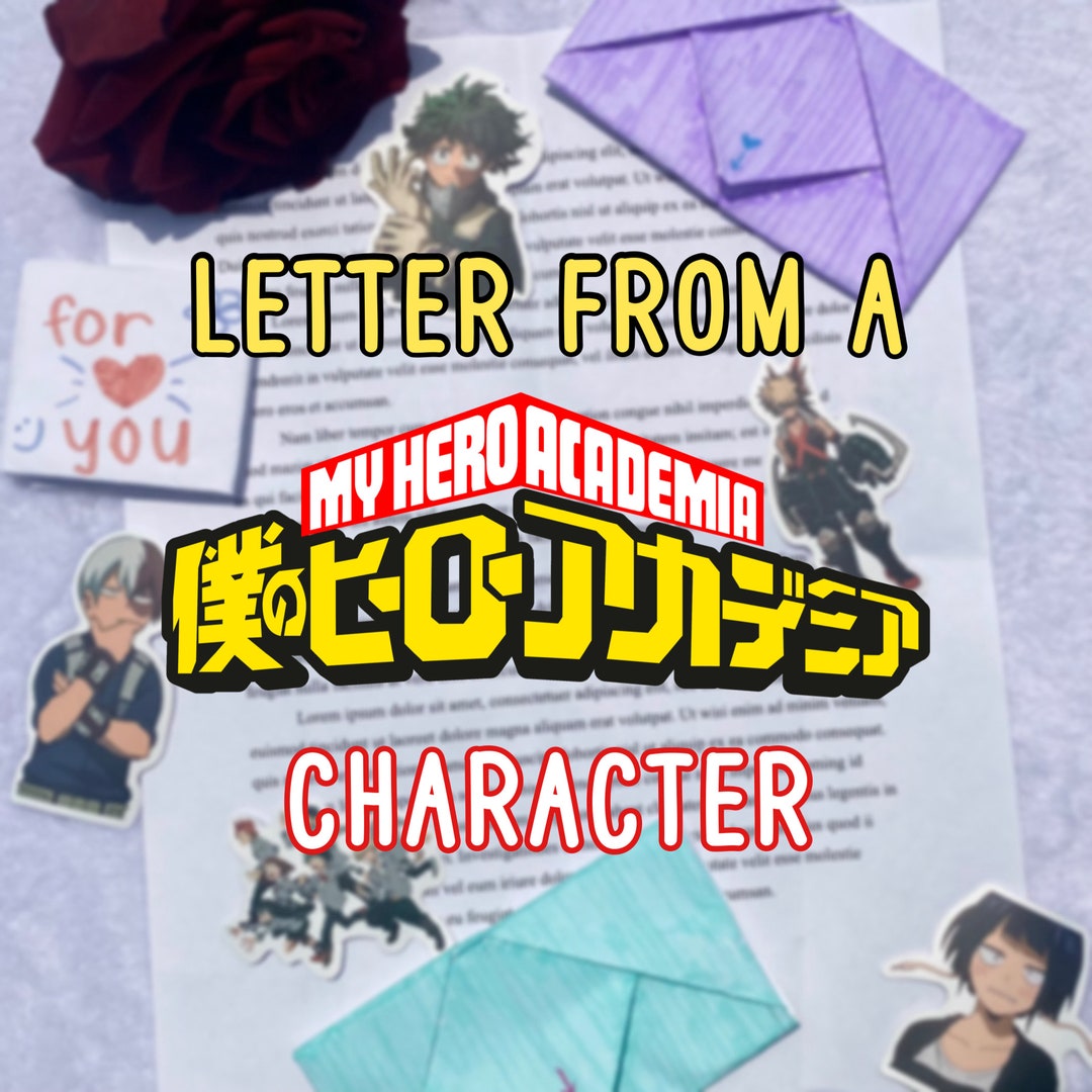 Letter From a My Hero Academia Character - Etsy