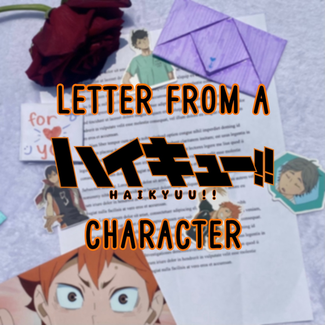 Letter From a Haikyuu Character - Etsy