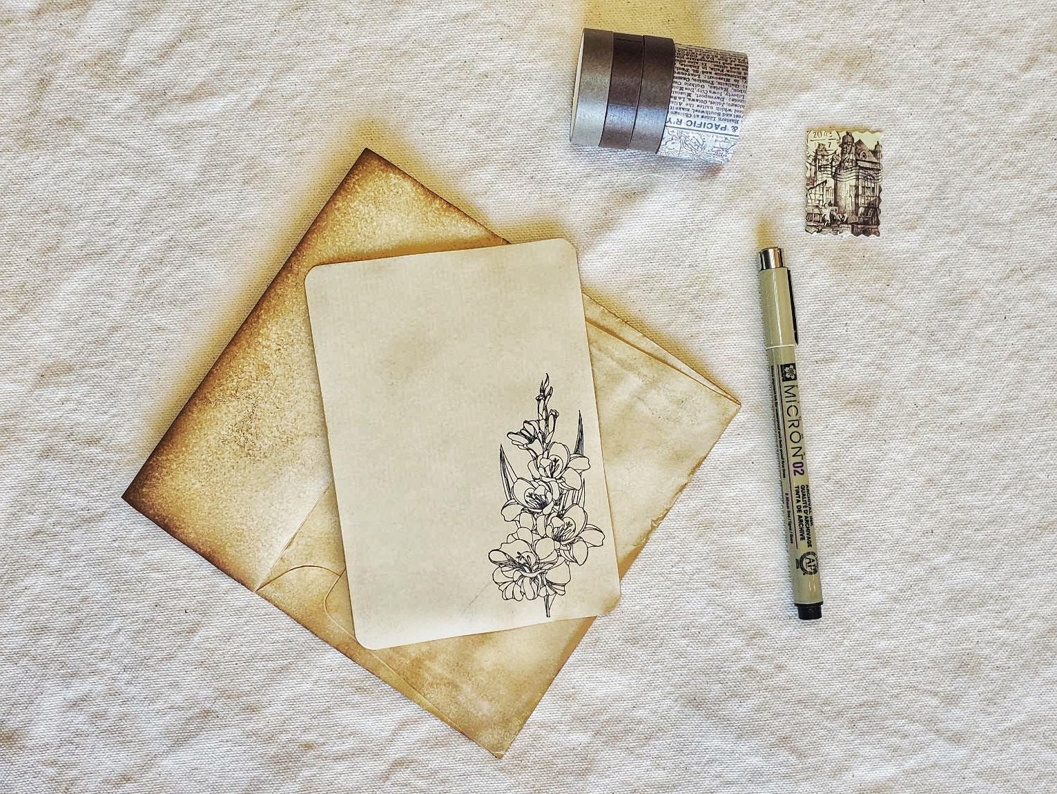 Handmade Stationery Set Vintage Style Stationery Set - Etsy