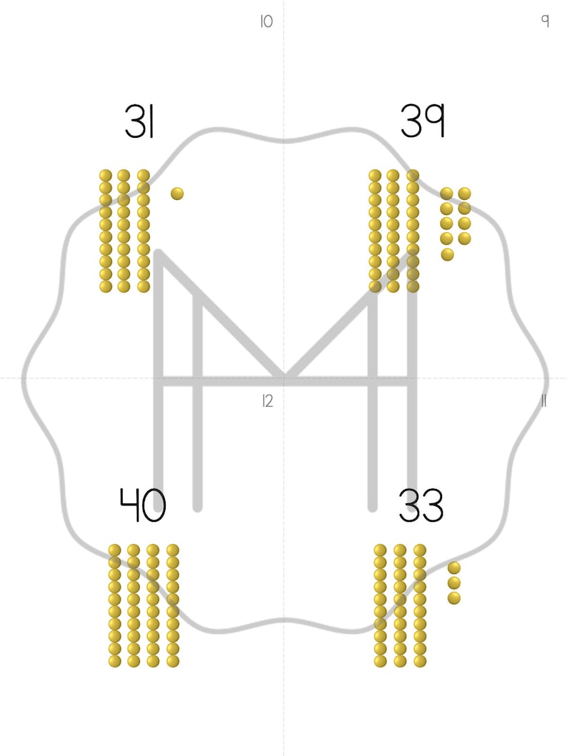 Golden Bead Number Sense Matching Cards - Etsy