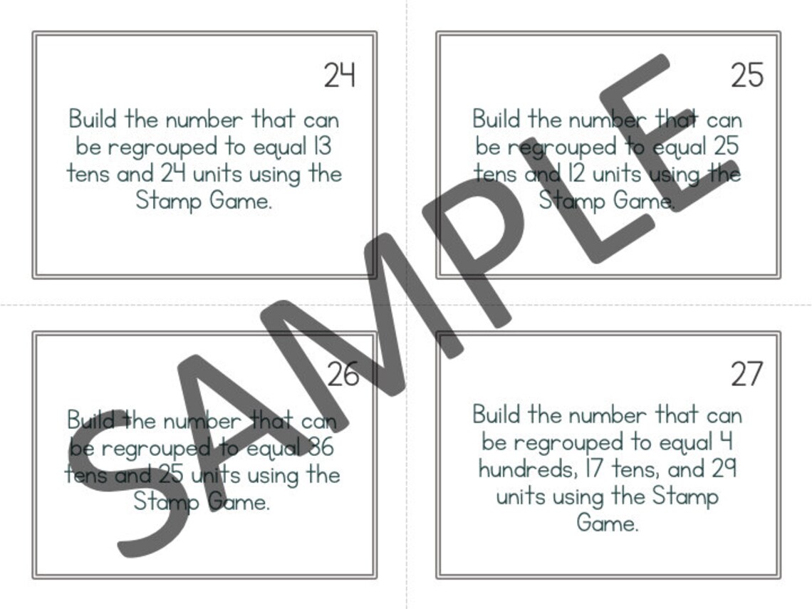 Stamp Game Task Cards and Lesson Suggestions - Etsy