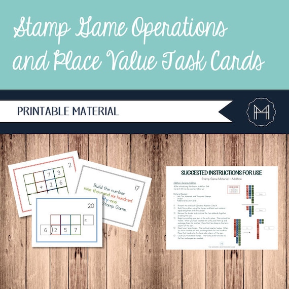 Stamp Game Task Cards and Lesson Suggestions | Etsy