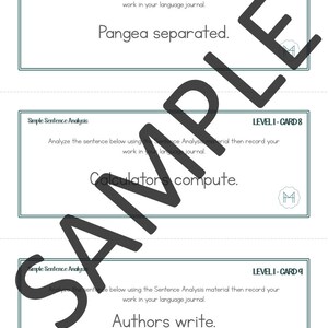 Simple and Advanced Sentence Analysis Bundle - Etsy
