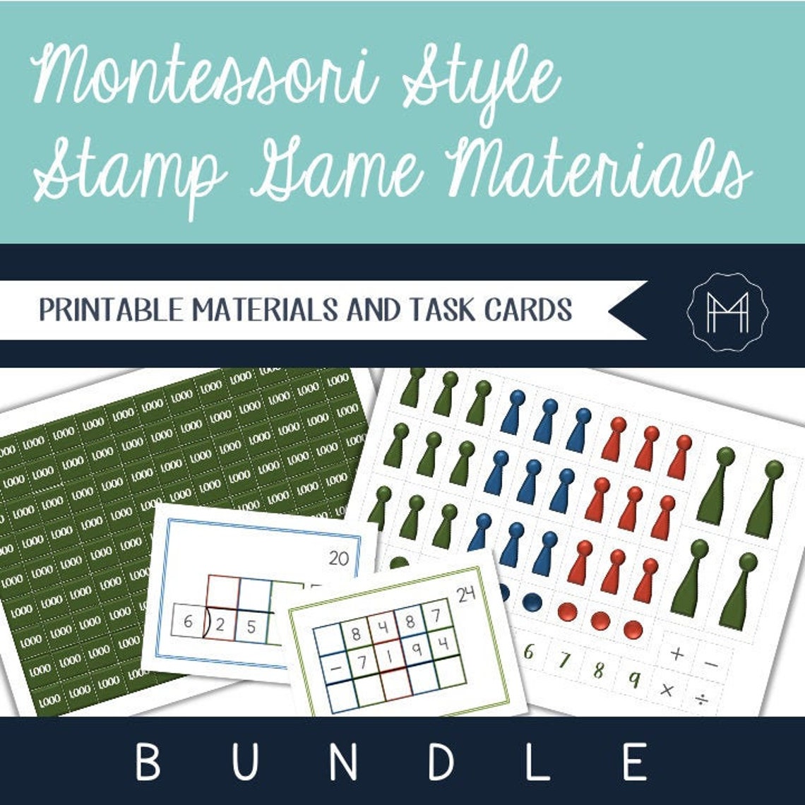 Montessori Style Stamp Game Materials Bundle - Etsy