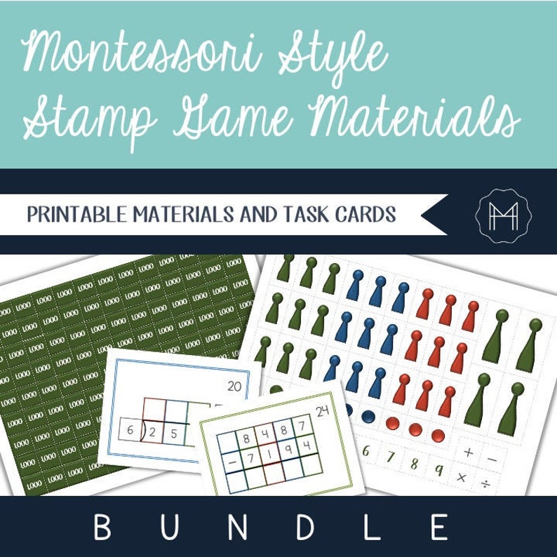 Montessori Style Stamp Game Materials Bundle - Etsy