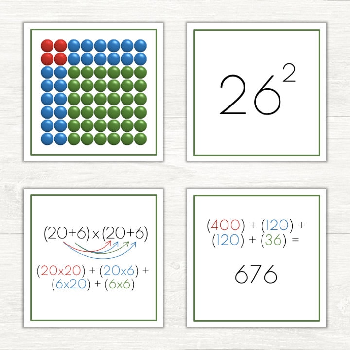 Binomial Square Matching Cards - Etsy