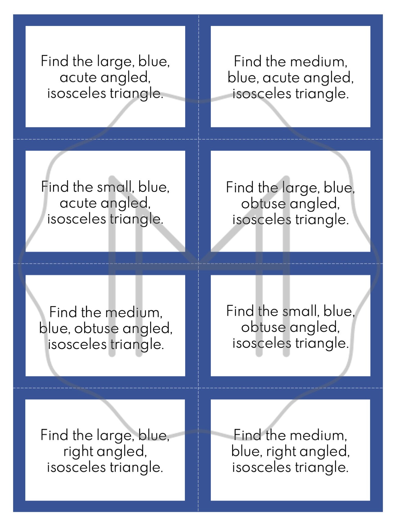 The Detective Adjective Game Triangles - Etsy