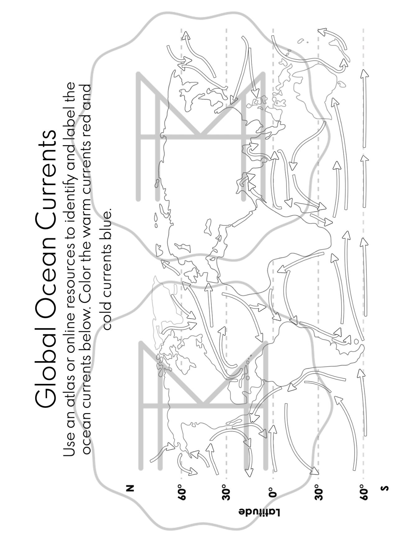 Global Wind and Water Currents 3-part Cards, Posters, and Coloring ...