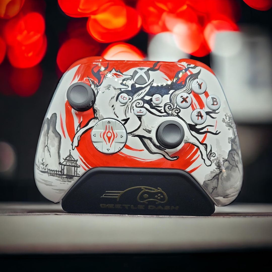 Okami Amaterasu White Wolf, Custom Video Game Controller, Custom ...