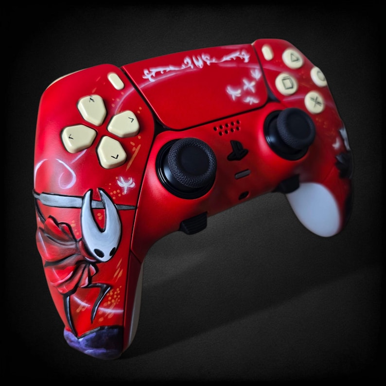 Hollow Knight Silksong Hornet Hand Painted Fan Playstation Controller ...