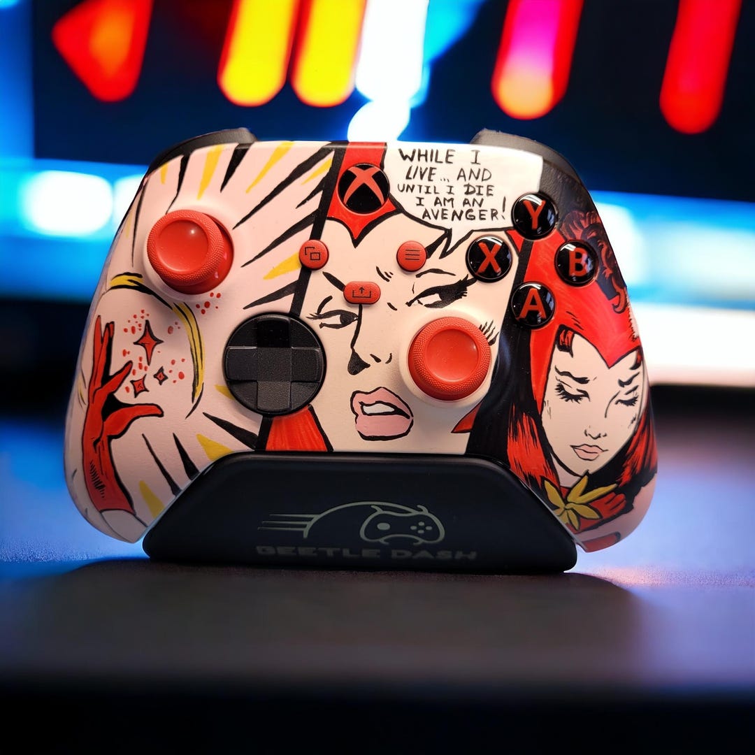 Witch Scarlet Vintage Comic Book Style Super Hero Xbox Controller or ...
