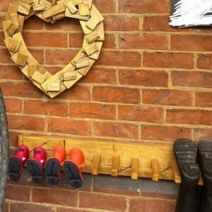 Handmade Reclaimed Wood Welly Rack: Wall Mounted Boot Storage - Etsy