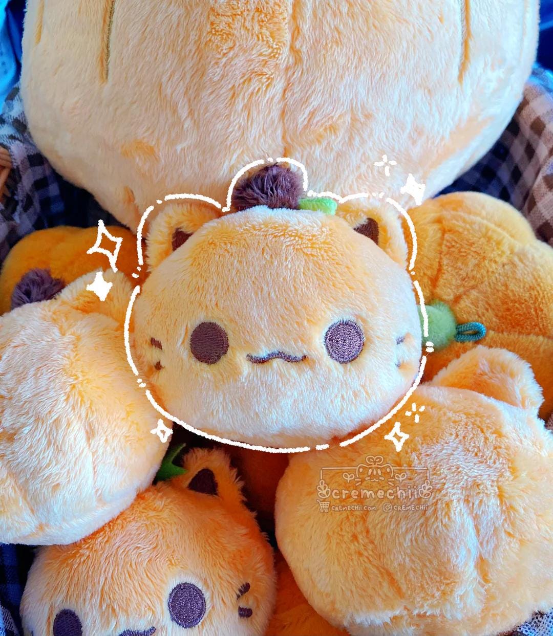 Pepper the Pumpkin Kitty • Stuffed Animal Plushie • 4 Inch (10 Cm ...