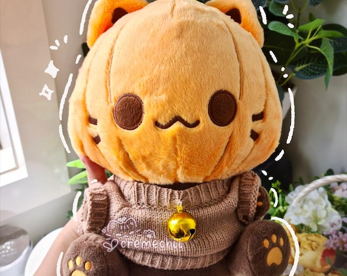 Pepper the Pumpkin Kitty • Stuffed Animal Plushie • 10 Inch (25 Cm ...