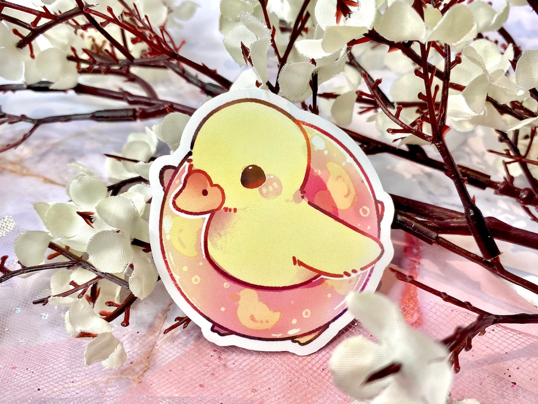 Floaty Ducky Vinyl Sticker/ Laptop Stickers/ Cute Stickers - Etsy