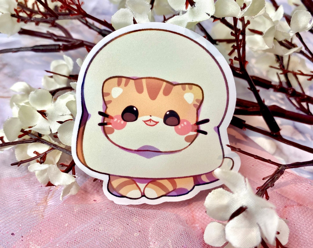 Toast Kitty • Vinyl Sticker • Matte Finish - Etsy