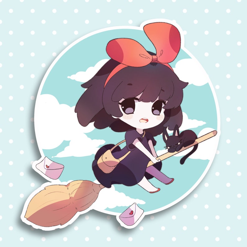 Kiki's Delivery Service Chibi Sticker/ Laptop Stickers/ | Etsy Australia
