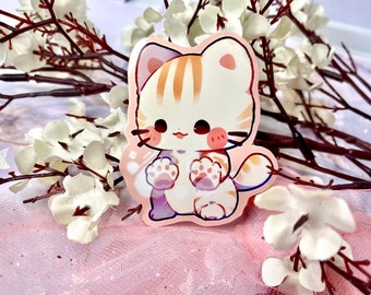 Sitting Kitty Vinyl Sticker/ Laptop Stickers/ Cute Stickers - Etsy