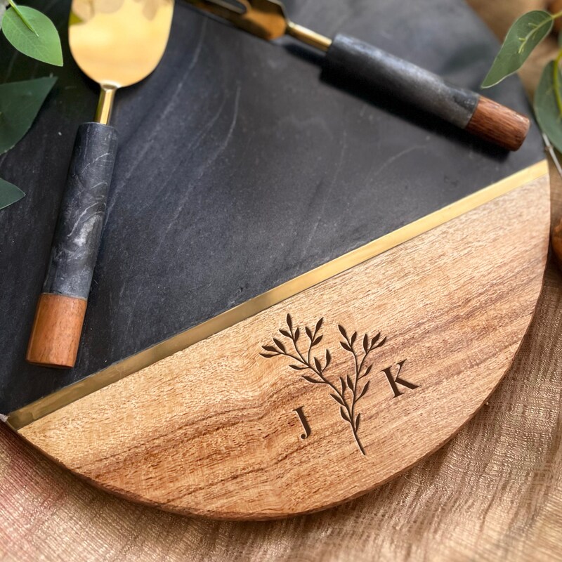 Monogrammed Cheese Board - Etsy