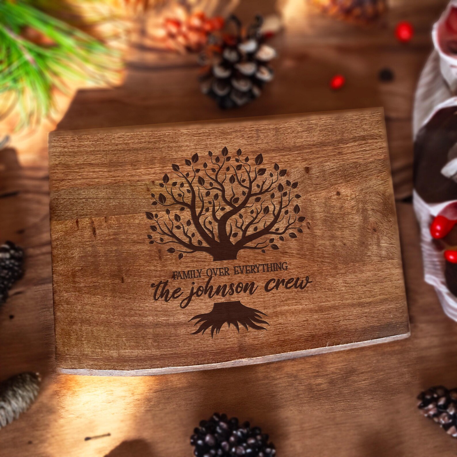 Personalized Butcher Block Cutting Board, Engraved, Custom Design ...
