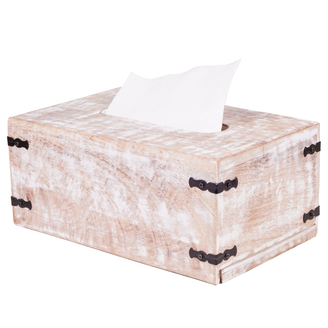 Tissue Box Cover Holder Rectangular, Wood Tissue Box Cover, Tissue ...