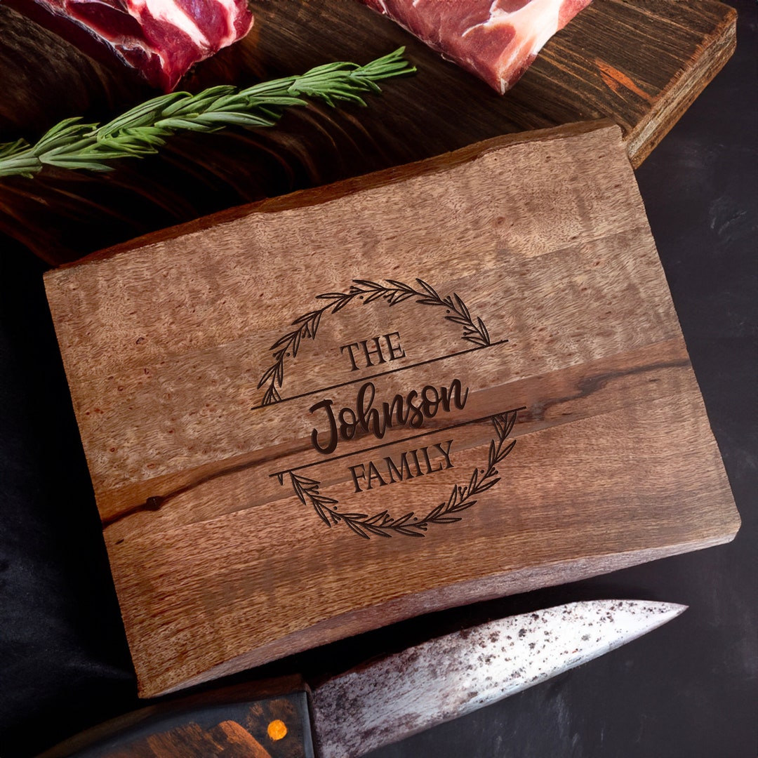 Custom Butcher Block Cutting Board, Engraved, Custom Design, Family ...