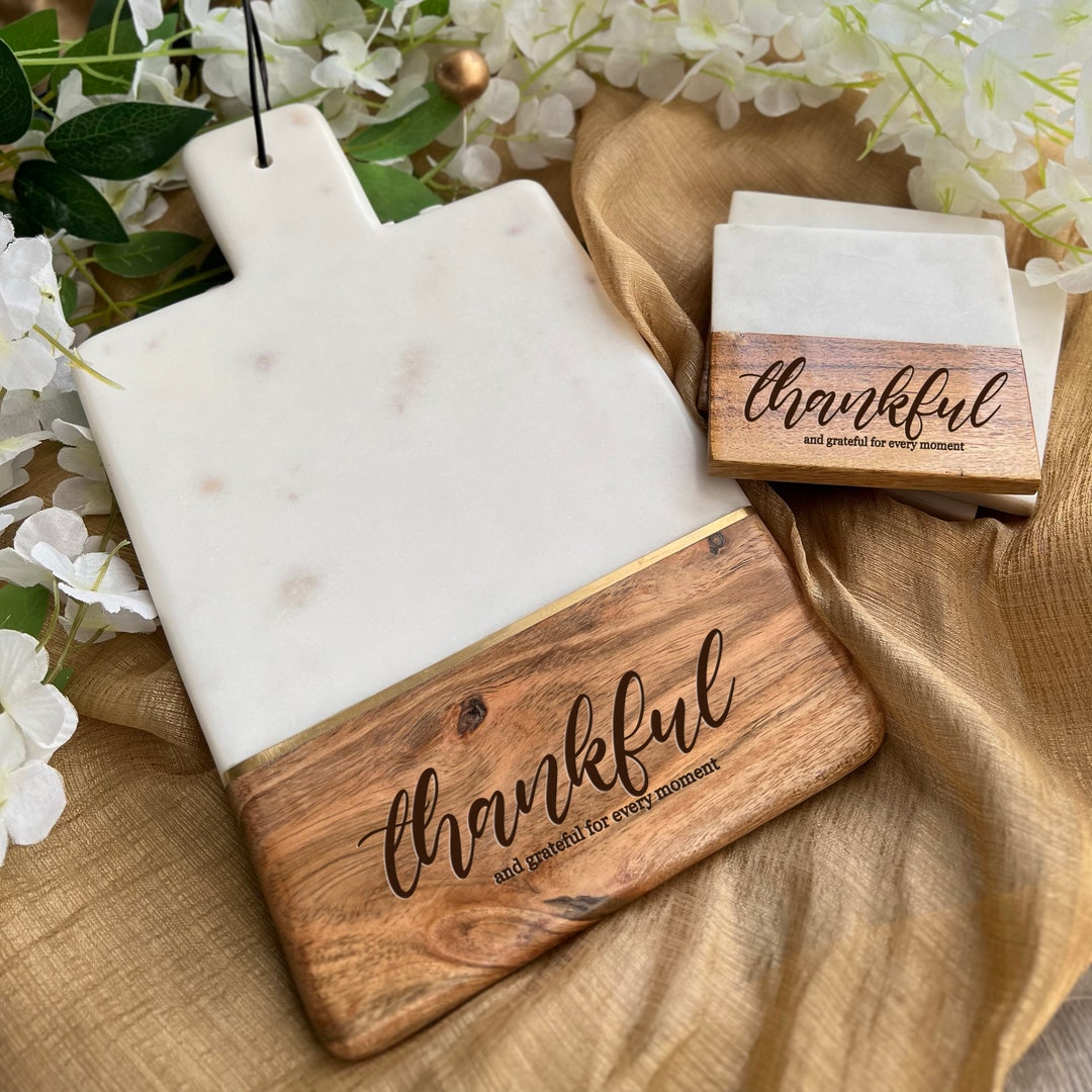 Handmade Cutting Board With Handle, Option to Add Cutlery and Coaster ...