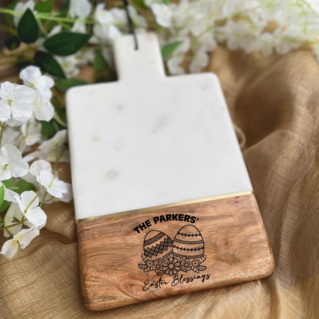 Custom Easter Cutting Board, Personalized Charcuterie Board, Easter ...
