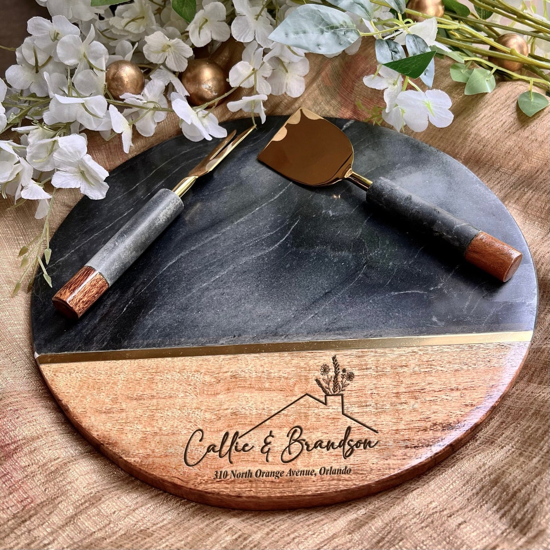 Engraved Cheeseboard | Custom Cheese Board | Round Cutting Board ...