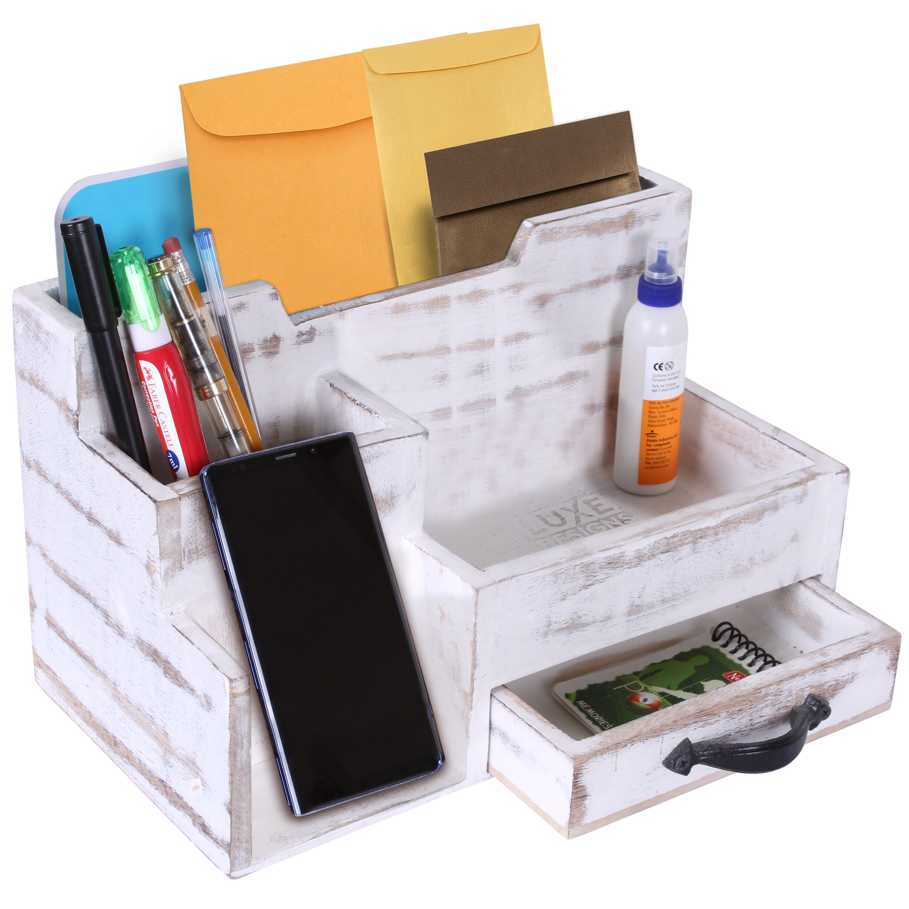 Desk Organizer With Cell Phone Holder Perfect Mail Sorter or - Etsy