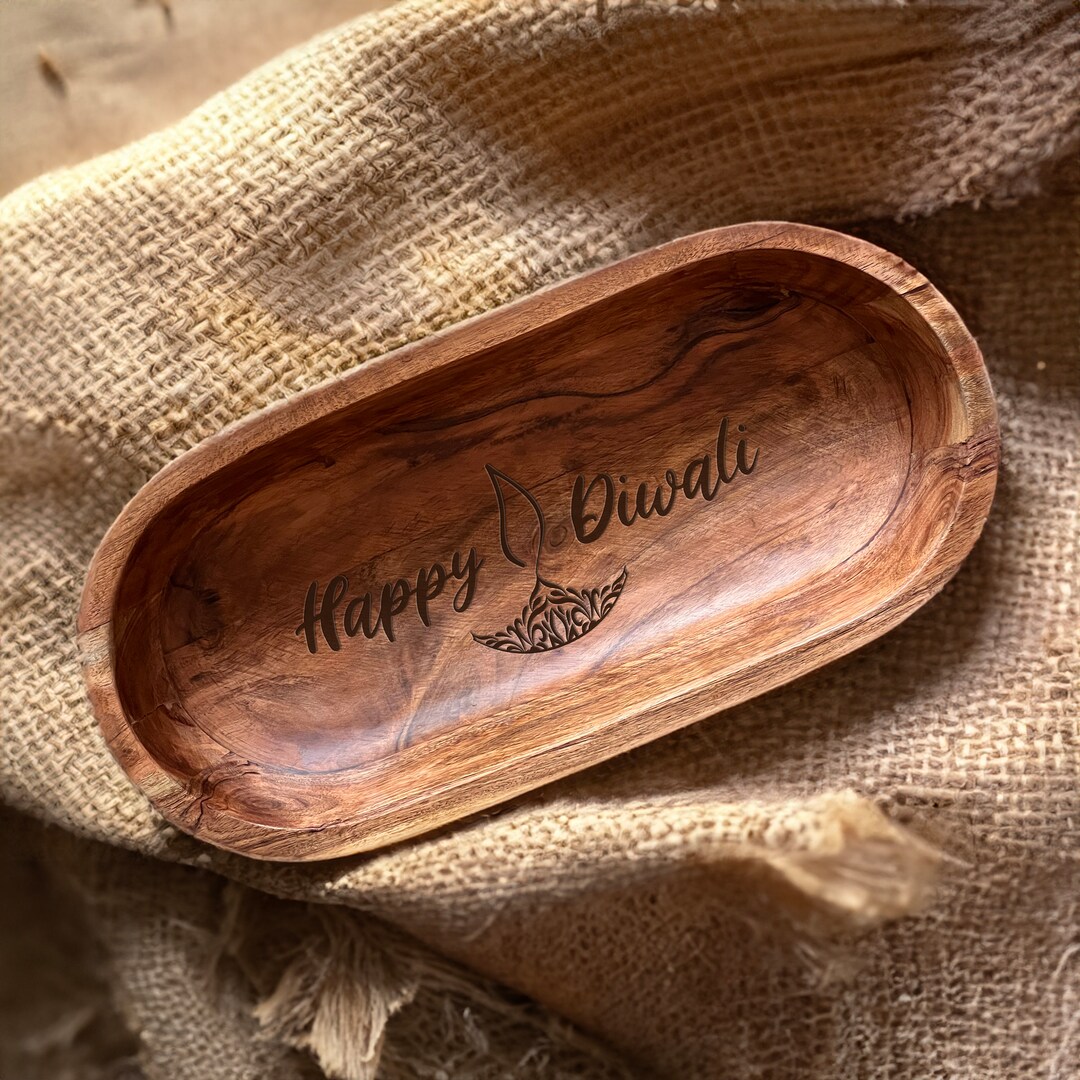 Buy Happy Diwali Engraved Large Bowl Diwali Party Table Top Online in ...