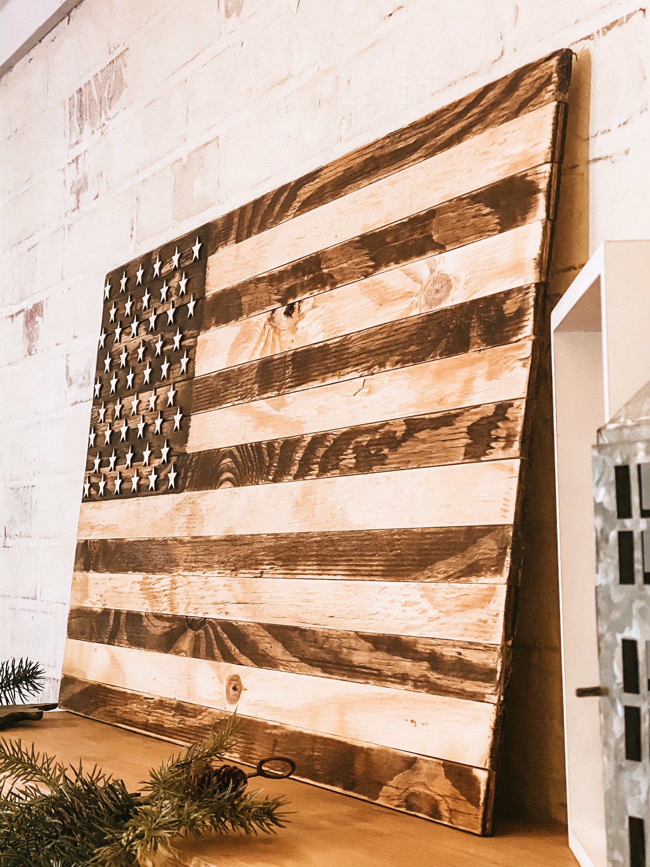 Rustic Wood Flag Sign - Etsy