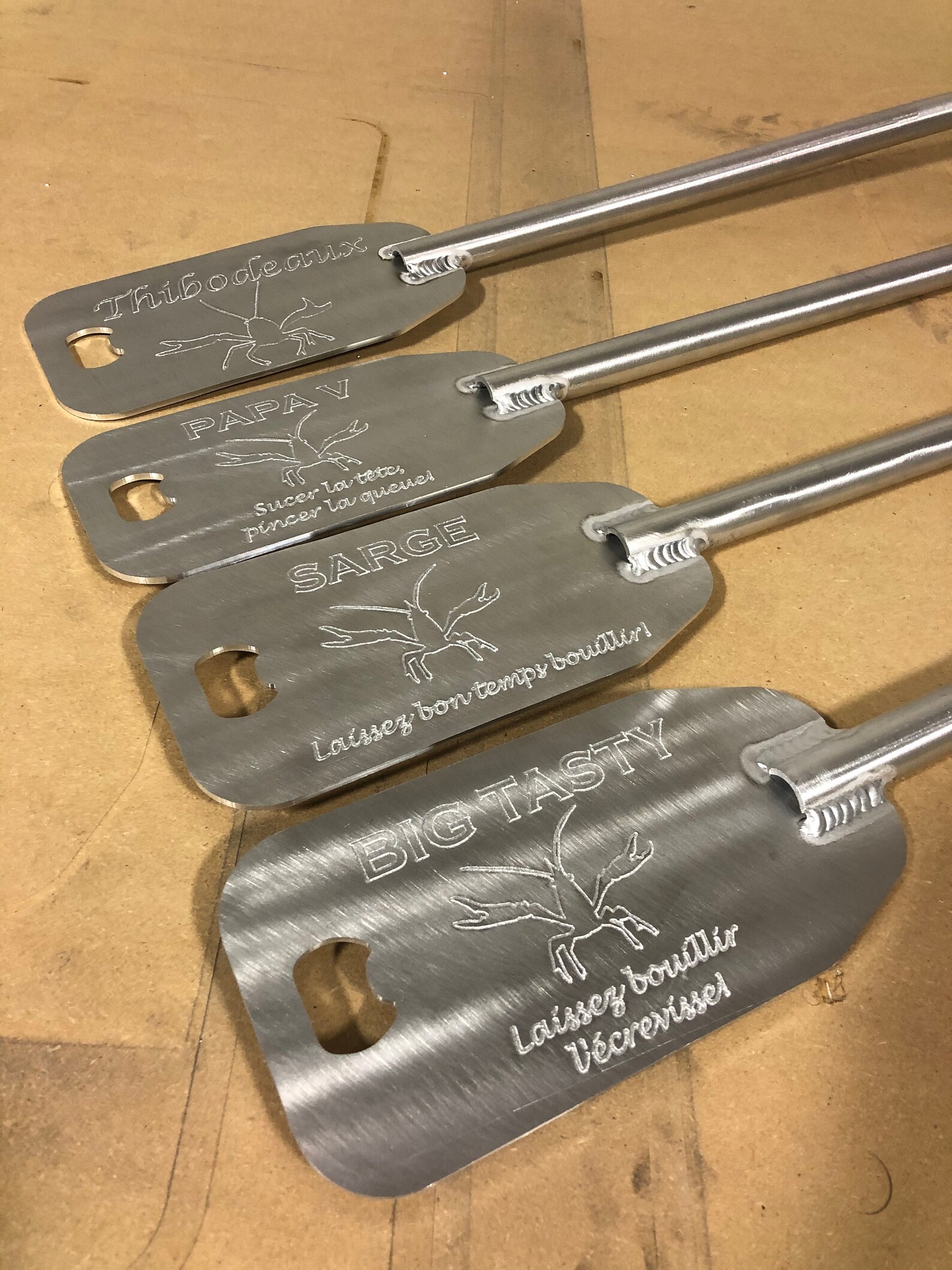 Aluminum Crawfish Paddle W/ Customized Engraving and Bottle Opener - Etsy