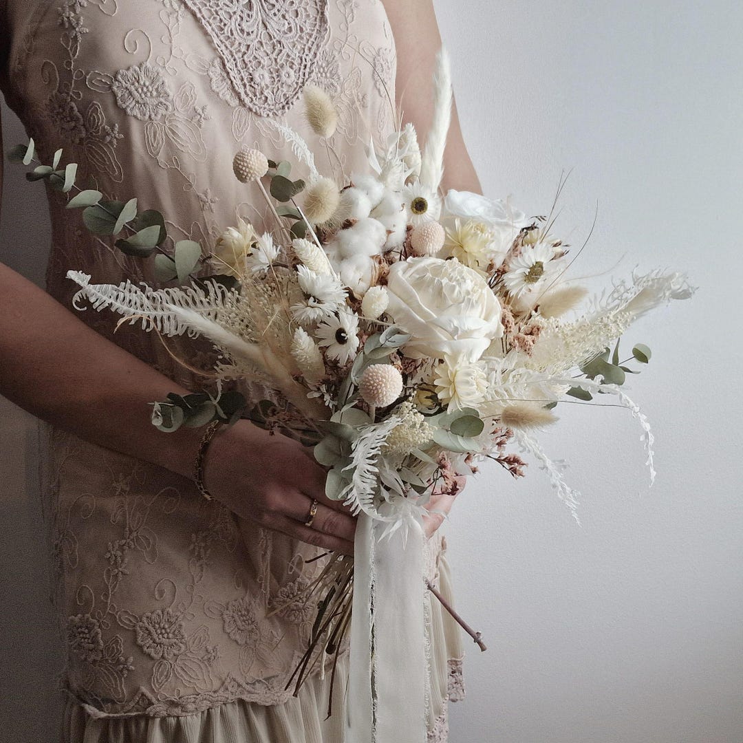 Otavia Dried and Preserved Flower Bridesmades Bouquet - Etsy