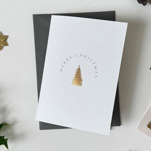 Set of 6 Luxury Gold Foil Christmas Cards, Elegant Gold Christmas Cards ...