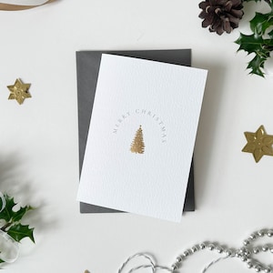 Set of 6 Luxury Gold Foil Christmas Cards, Elegant Gold Christmas Cards ...