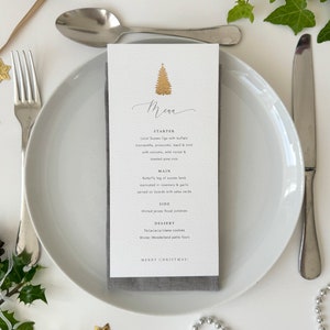 Luxury Gold Foil Christmas Menu, Elegant Gold Menu, Festive Gold ...
